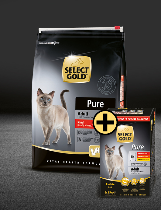 SELECT GOLD Pure Adult Mischfütterung-Set-2-tlg. Rind - SELECT GOLD