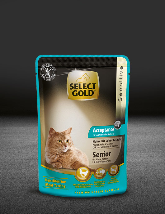 SELECT GOLD Acceptance Senior Huhn mit Leber & Lachs - SELECT GOLD